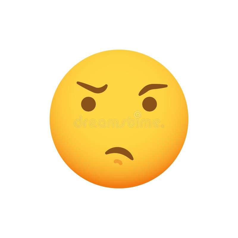 Disapproval Emoticon. Emoji Smiley Vector Icon Stock Vector ...