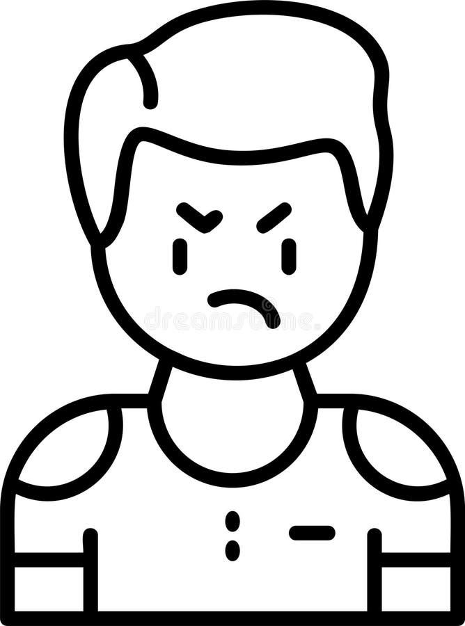 Disapproval Outline Vector Icon Stock Vector - Illustration of disfavor ...