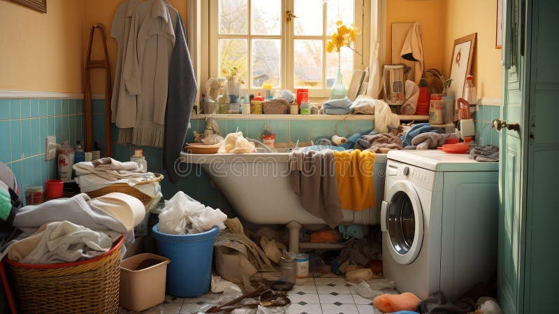 Cluttered House Illustration Chaos Organization Stock Illustrations – 5 ...