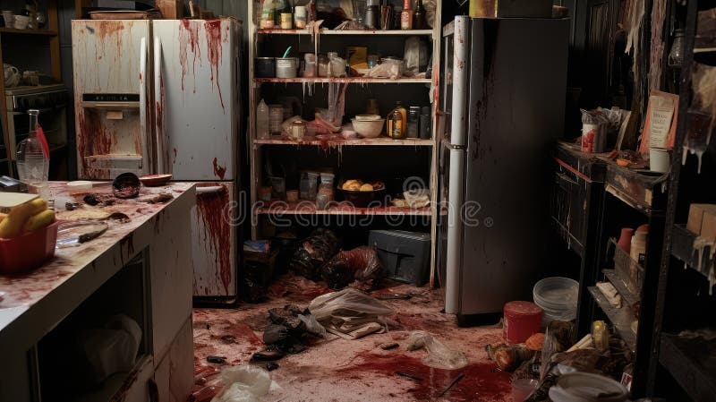 Disarray kitchen mess stock illustration. Illustration of chaotic ...