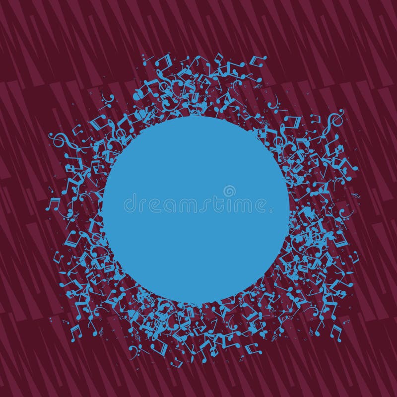 Disarrayed and Jumbled Musical Notes Icon Overlapping and Surrounding ...