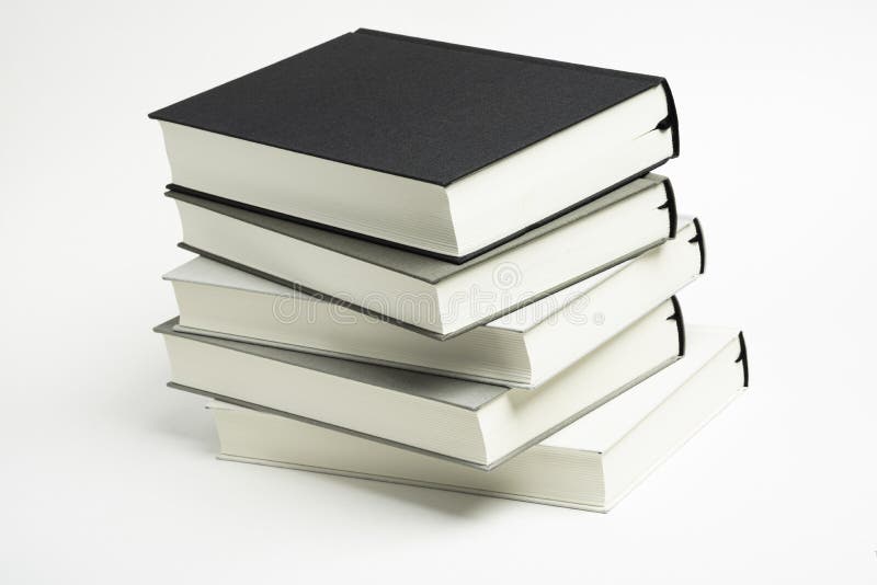 A Disarrayed Stack of Cloth Bound Books Stock Image - Image of bound ...
