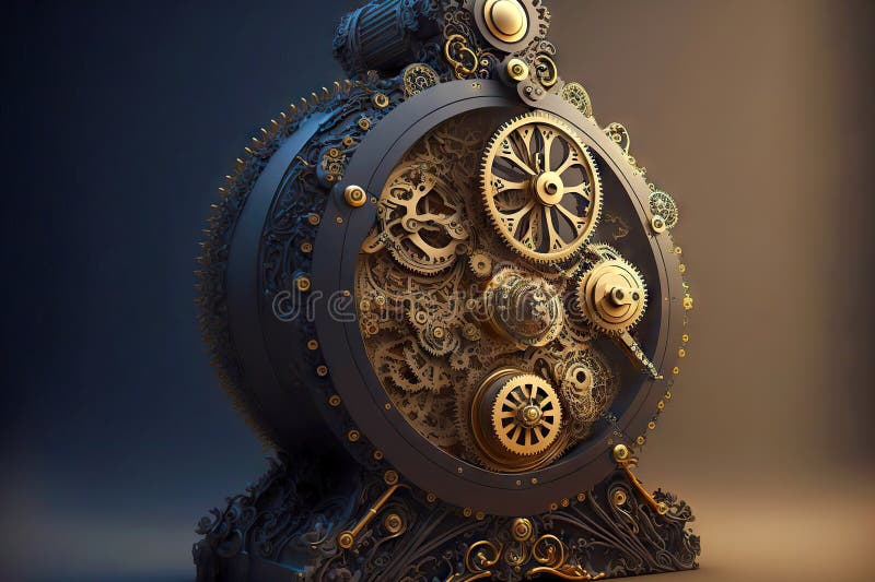 Disassembled Antique Clock with Clockwork with Gears and Wheels ...