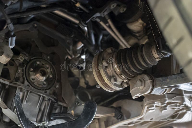 Disassembled car engine stock image. Image of workshop - 218094689