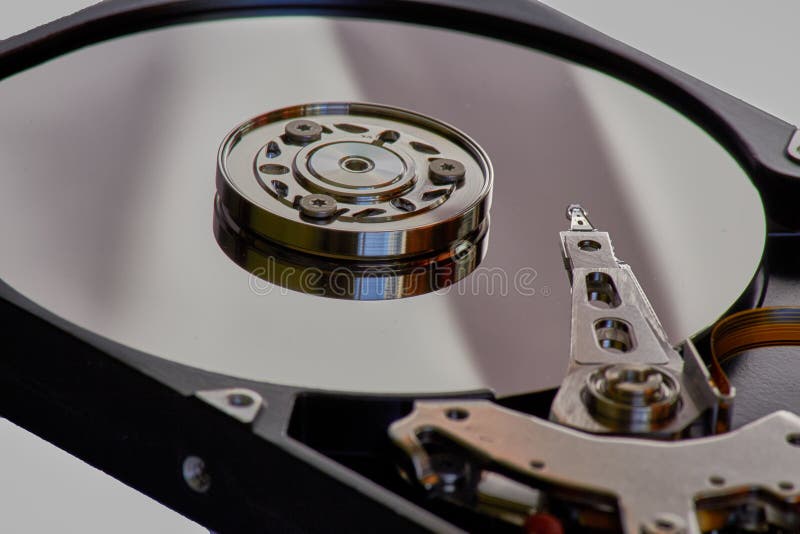 Disassembled Colorful Hard Drive from the Computer Stock Photo - Image ...