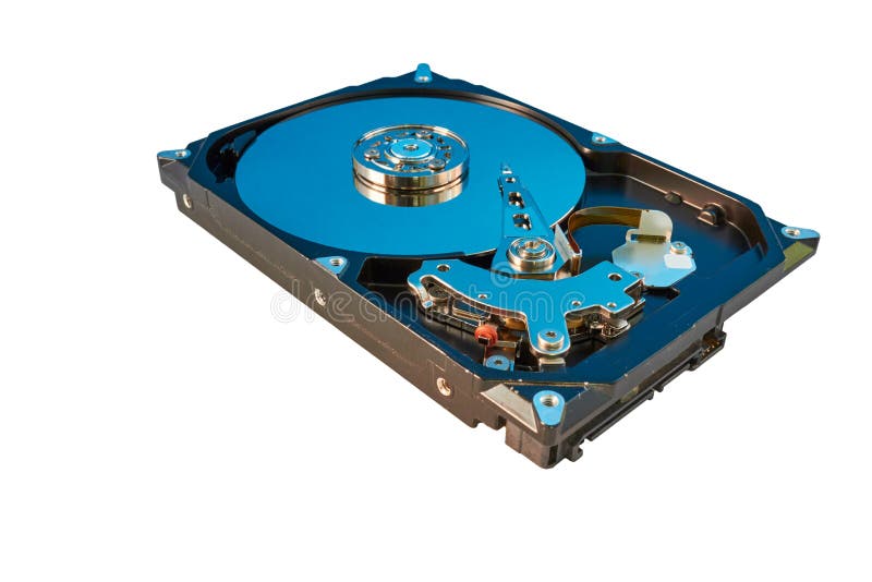 Disassembled Colorful Hard Drive from the Computer Stock Photo - Image ...