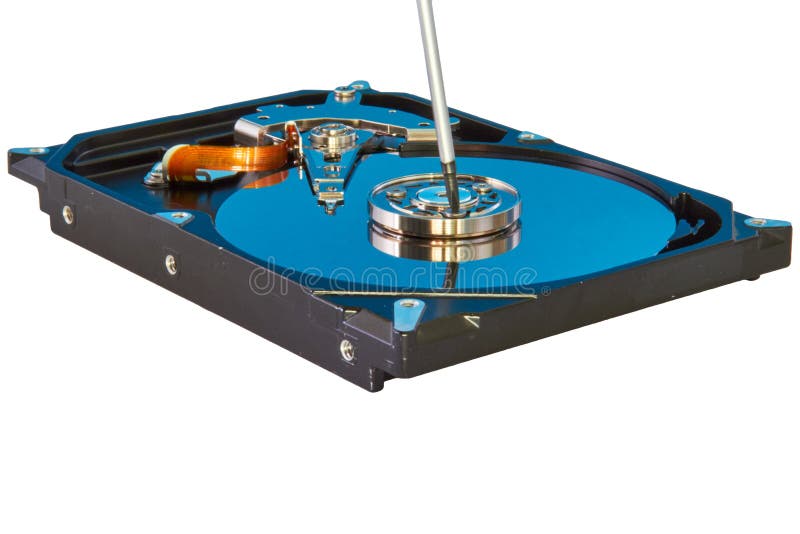 Disassembled Colorful Hard Drive from the Computer Stock Photo - Image ...