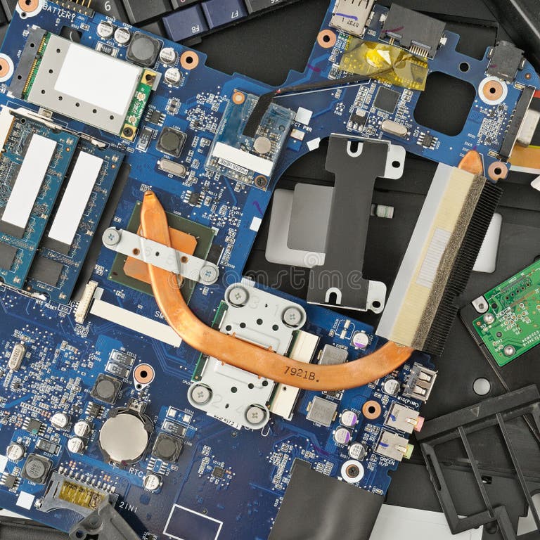 Disassembled computer stock photo. Image of laptop, chip - 31798312