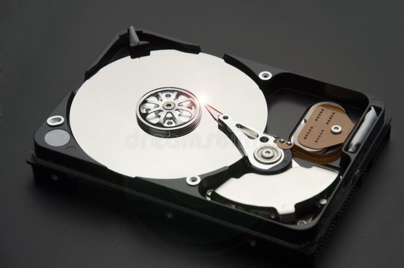 Disassembled Computer Hard Drive Stock Photo - Image of communication ...