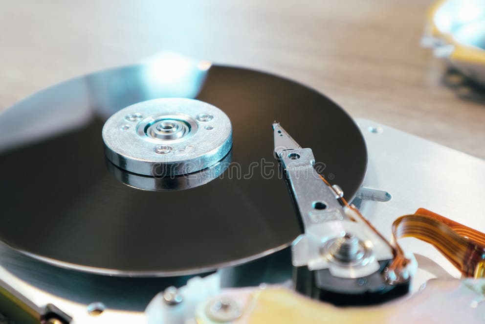 Disassembled Computer Hard Drive. Data Hard Drive Backup Disc Hdd Disk ...