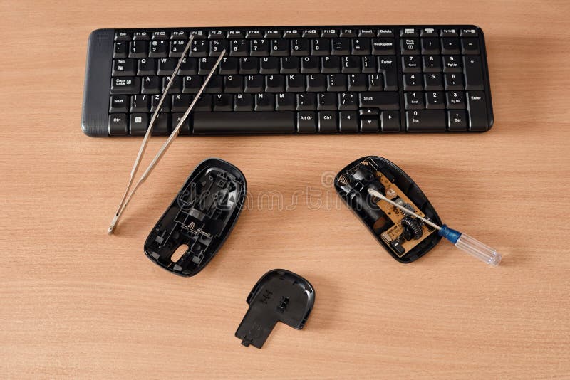 Disassembled Computer Mouse Stock Photo - Image of help, optical: 108739194