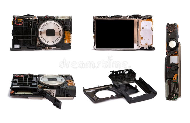 Disassembled Digital Camera from Different Angles. Details of the ...