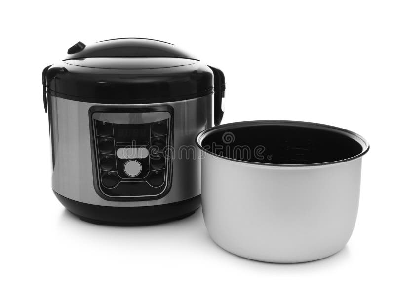 Disassembled Electric Multi Cooker on White Stock Photo - Image of ...