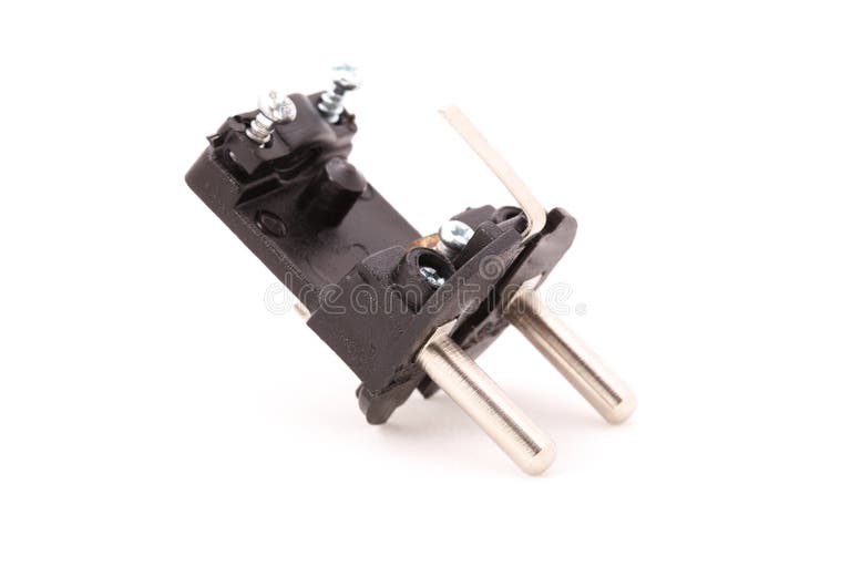 Disassembled electric plug stock photo. Image of isolated - 53180616