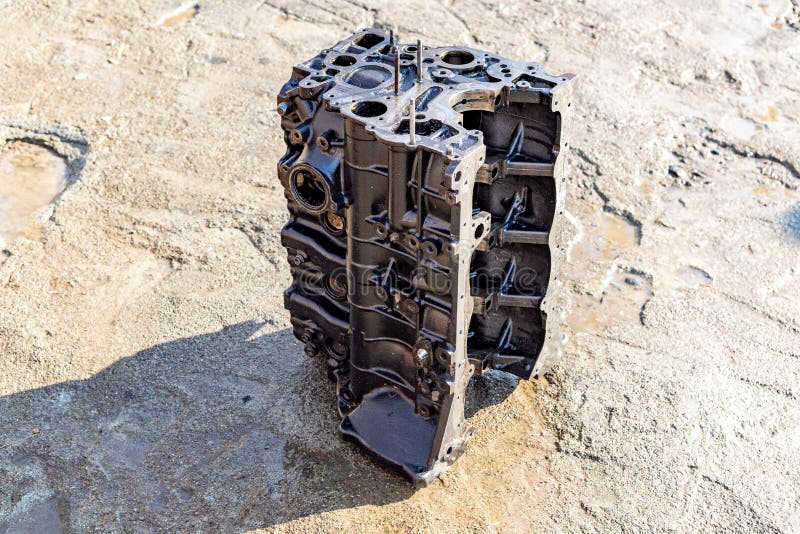 Disassembled Engine Block Closeup View Stock Image - Image of energy ...