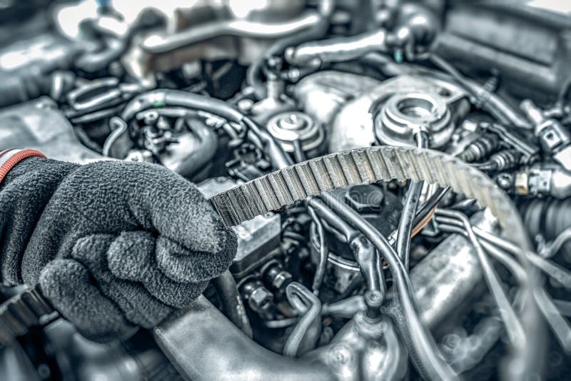 Disassembled Engine of an Old Car. Auto Repair. Stock Photo - Image of ...