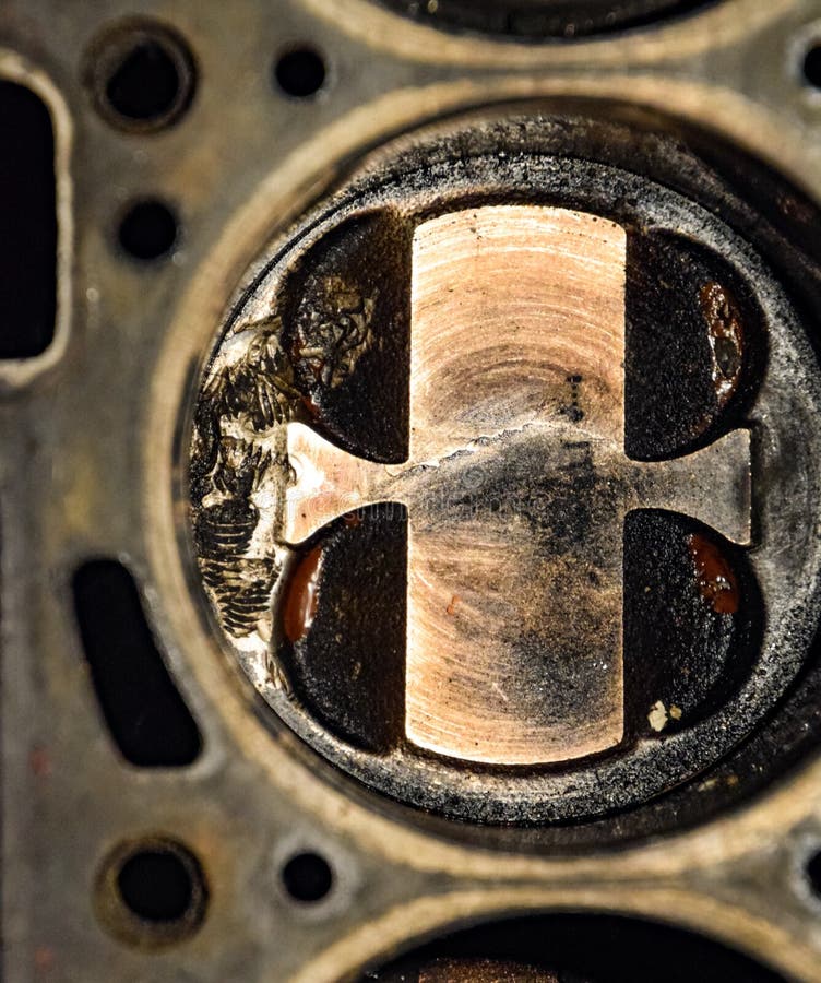 Disassembled Piston System. Traces from the Which Got To the Piston ...