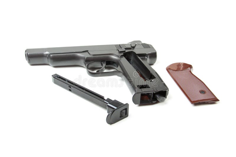 Disassembled gun, stock image. Image of magazine, pneumatic - 62902015