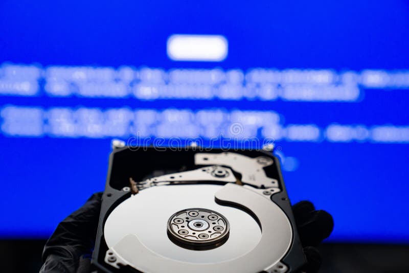 Disassembled Hard Drive Computer, Computer Screen. Stock Photo - Image ...