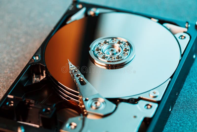 Disassembled Hard Drive from the Computer, Hdd with Mirror Effect ...