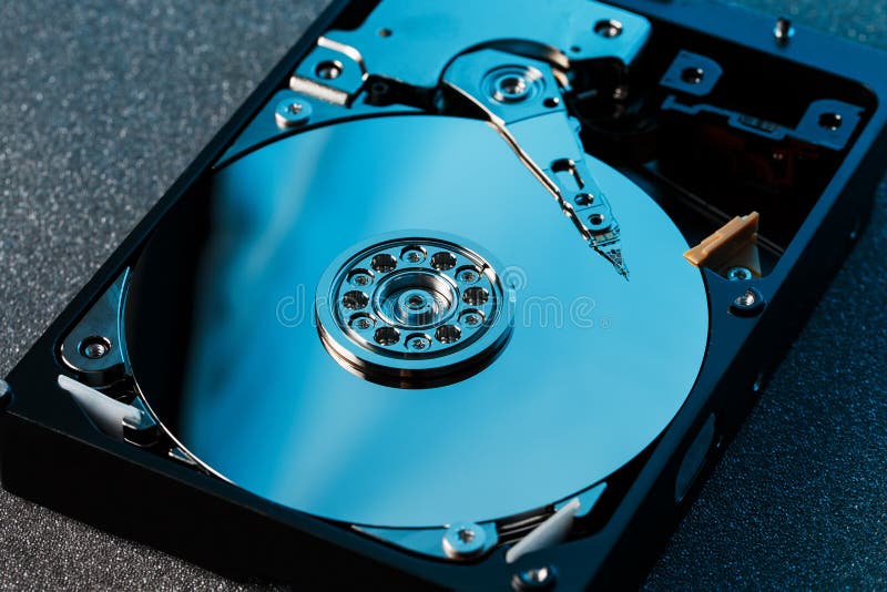 Disassembled Hard Drive from the Computer, Hdd with Mirror Effect ...