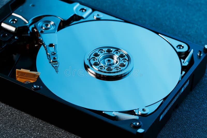 Disassembled Hard Drive from the Computer, Hdd with Mirror Effect ...