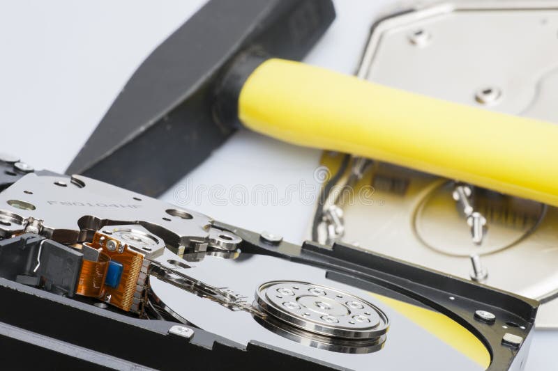 Disassembled Hard Disk There are Plates with Working Surfaces on Which ... Disassembled Hard Disk There are Plates with Working Surfaces on Which ...