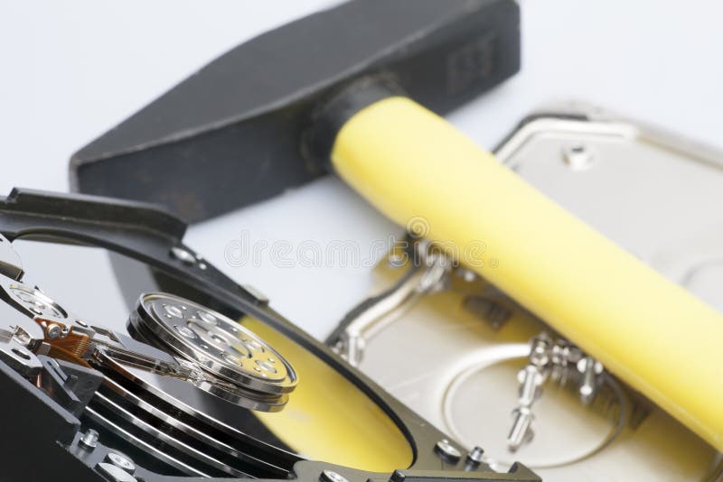 Disassembled Hard Disk There are Plates with Working Surfaces on Which ...