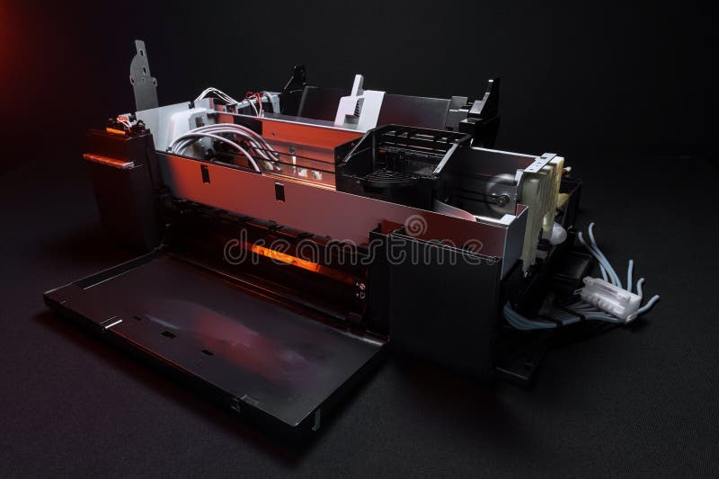 Disassembled Inkjet Printer for Repair Stock Image - Image of ...