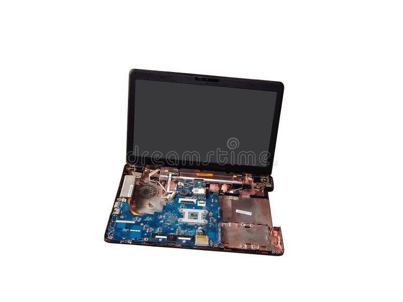Disassembled a laptop stock image. Image of computer - 138176537