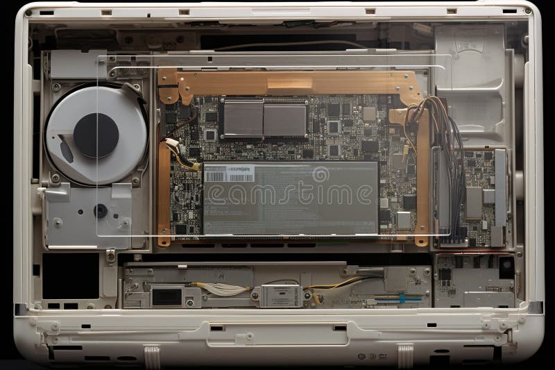 Disassembled Laptop. View from Above Stock Image - Image of workshop ...