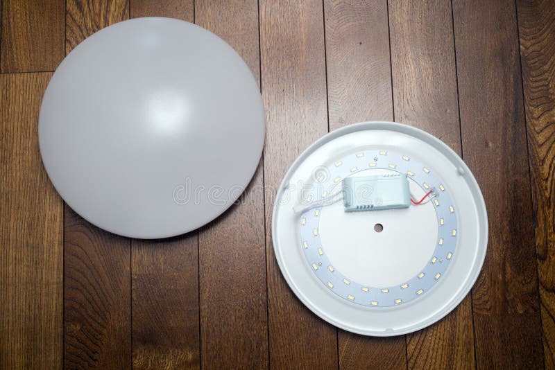Disassembled LED Ceiling Light Stock Image - Image of construction ...