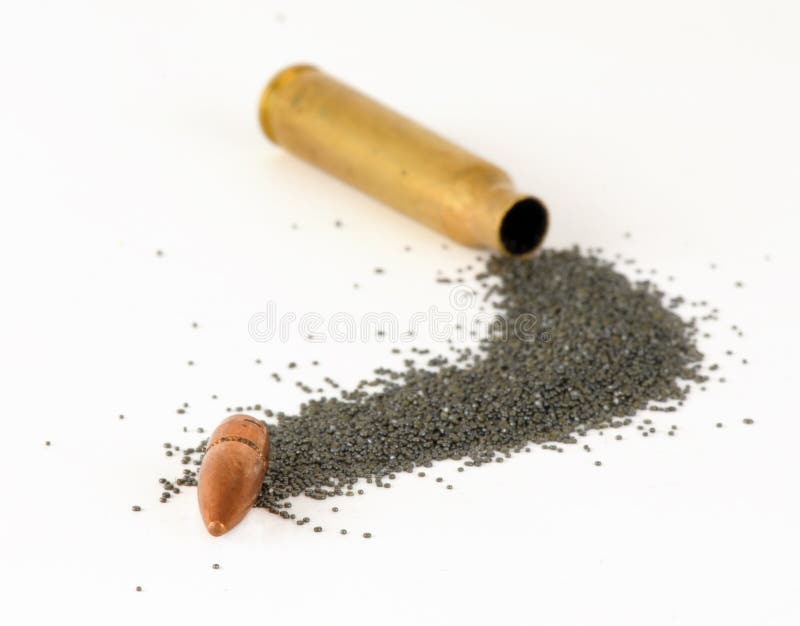 Sleeve, Gunpowder and Bullet Stock Photo - Image of laing, rusty: 7491632