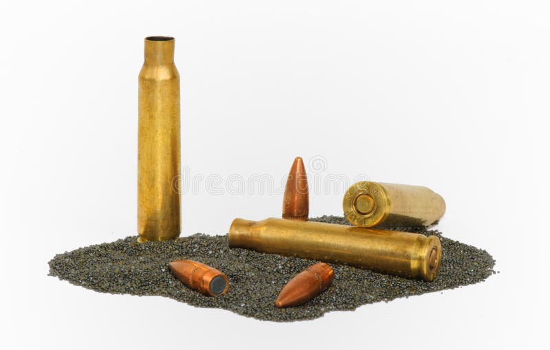 M-16 5. 56mm cartridge stock photo. Image of ammunition - 621904