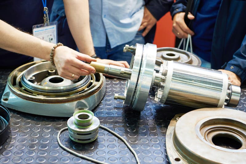 Disassembled Mechanism on Table in Workshop Stock Photo - Image of ...