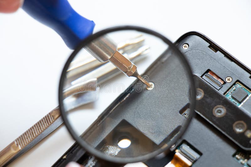 Disassembled Mobile Phone, Phone Repair and Maintenance Stock Photo ...