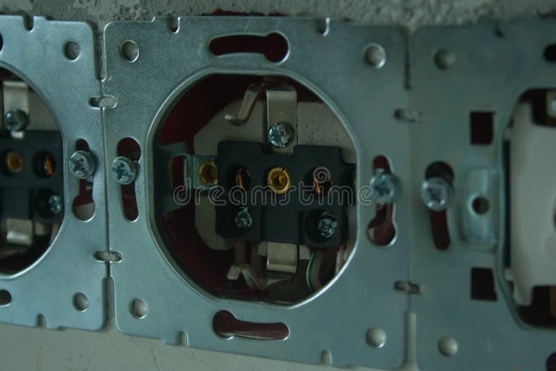 Disassembled power socket stock image. Image of disassembly - 122341837