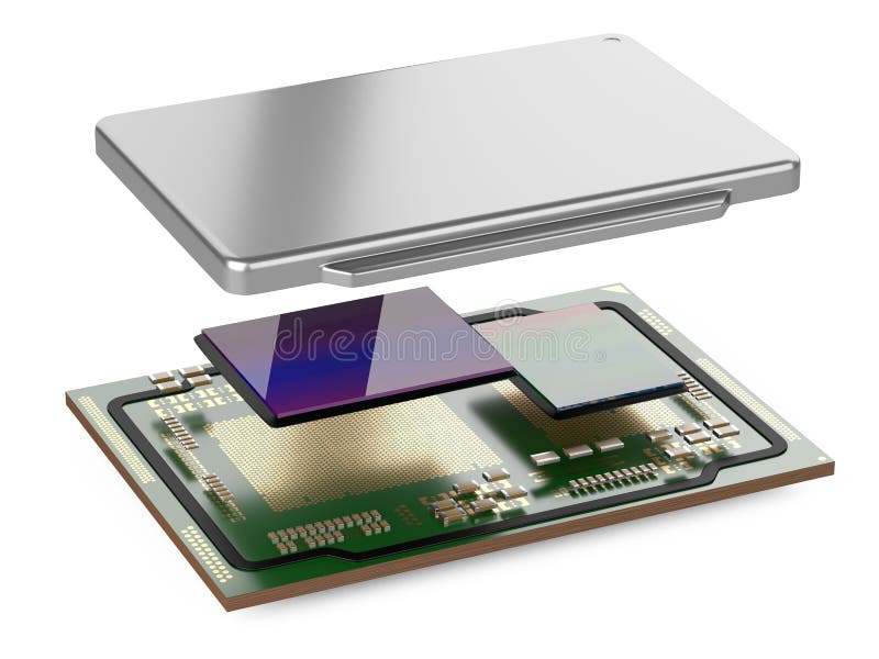 Disassembled Processor into Its Component Parts with Chip Cpu and Gpu ... Disassembled Processor into Its Component Parts with Chip Cpu and Gpu ...