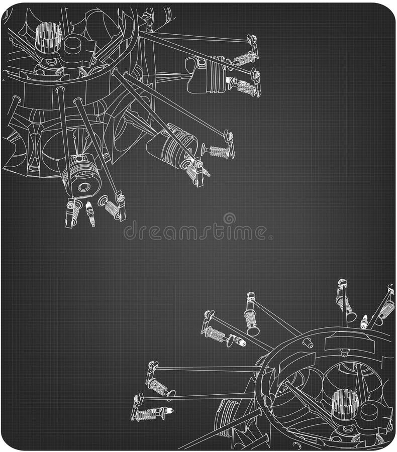 Aircraft Radial Engine Stock Illustrations – 379 Aircraft Radial Engine ...