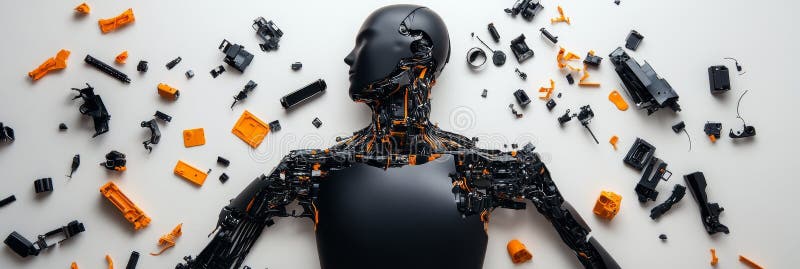 Disassembled Robotic Figure Exploring the Inner Workings of AI a ... Disassembled Robotic Figure Exploring the Inner Workings of AI a ...
