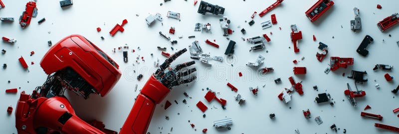 Disassembled Robotic Figure a Visual Metaphor for Broken Technology ... Disassembled Robotic Figure a Visual Metaphor for Broken Technology ...