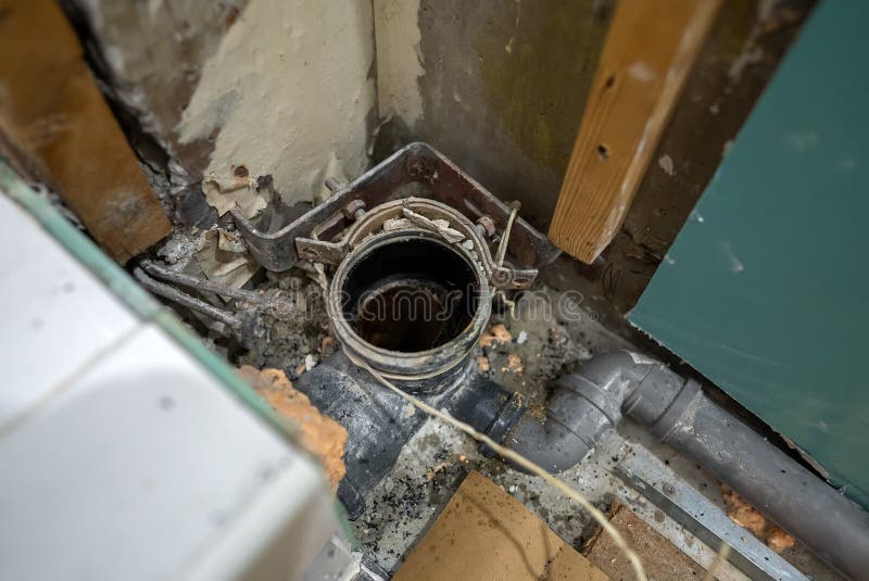 Disassembled sewer stack stock image. Image of riser - 369117123