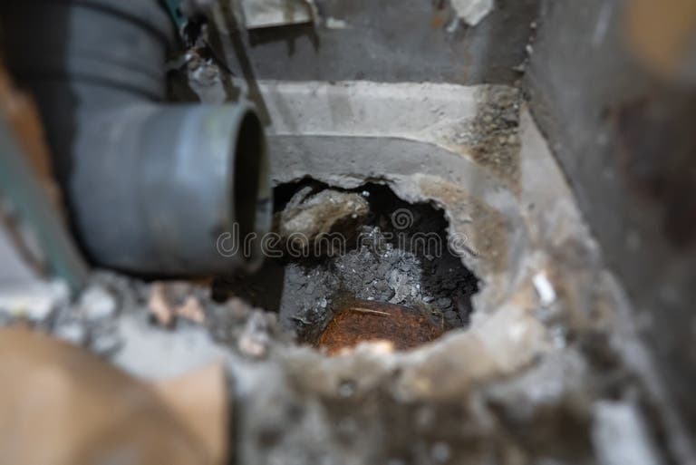 Disassembled sewer stack stock image. Image of repair - 369117131
