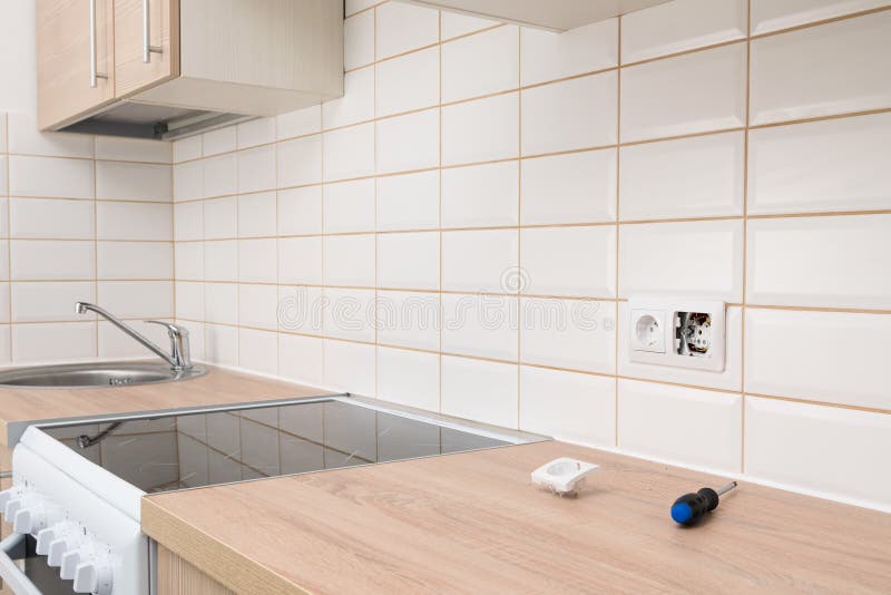 Disassembled Socket in a Kitchen Set, Side View Stock Photo - Image of ...