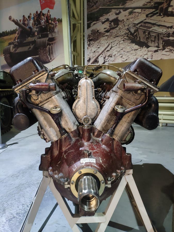 Disassembled Tank Engine in the Museum of the Second World War. Tank ...