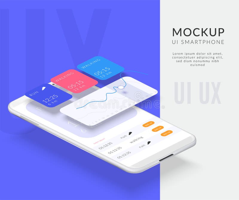 Disassembled UI Smartphone Composition Stock Vector - Illustration of ...