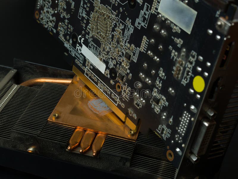 Disassembled Video Card.Computer Component during Repair Maintenance ...
