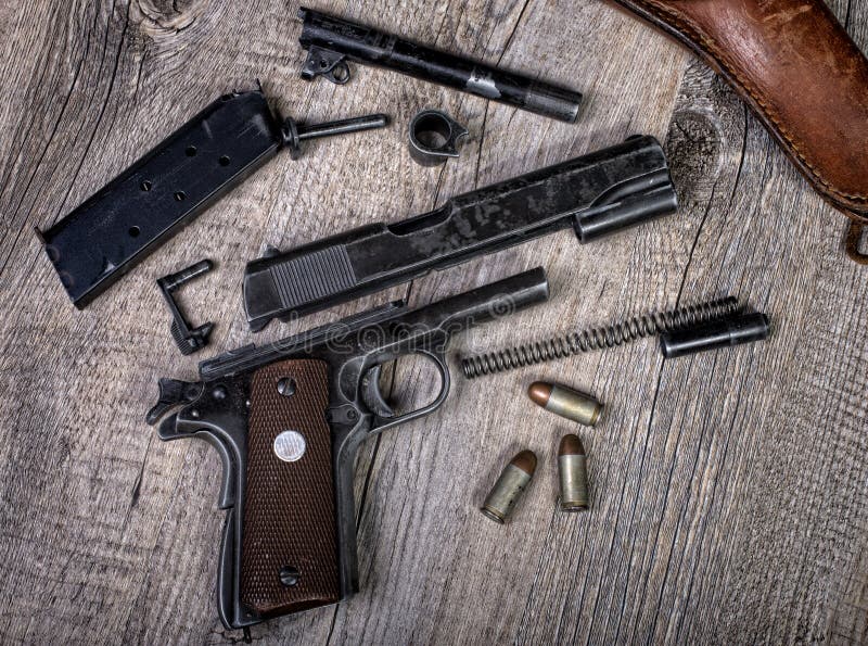 Disassembled Gun, Weapon Czechoslovak Production Model Stock Image ...