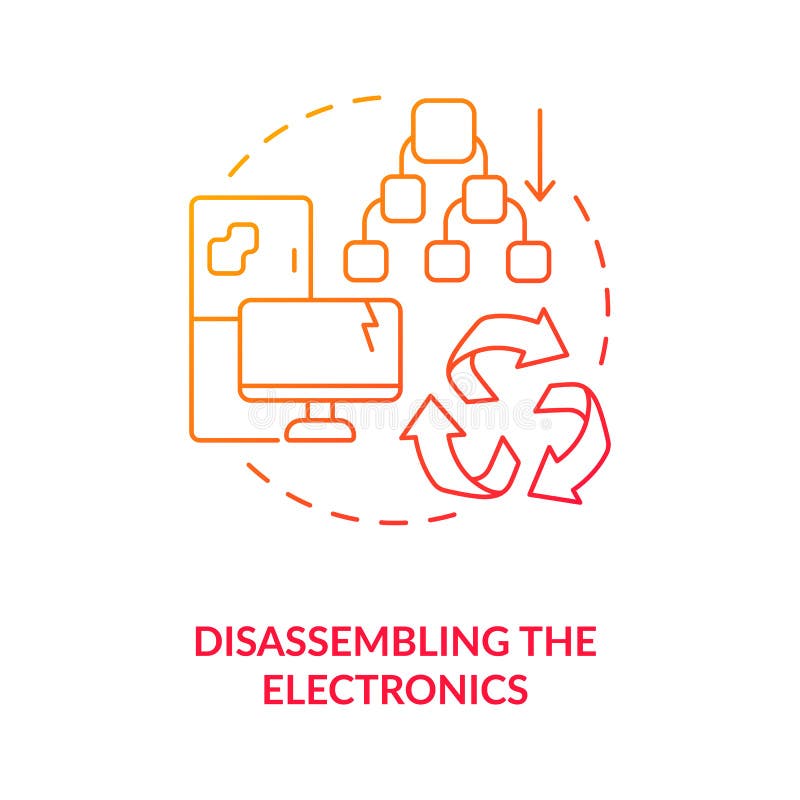 Disassembling Electronics Concept Icon Stock Vector - Illustration of ...