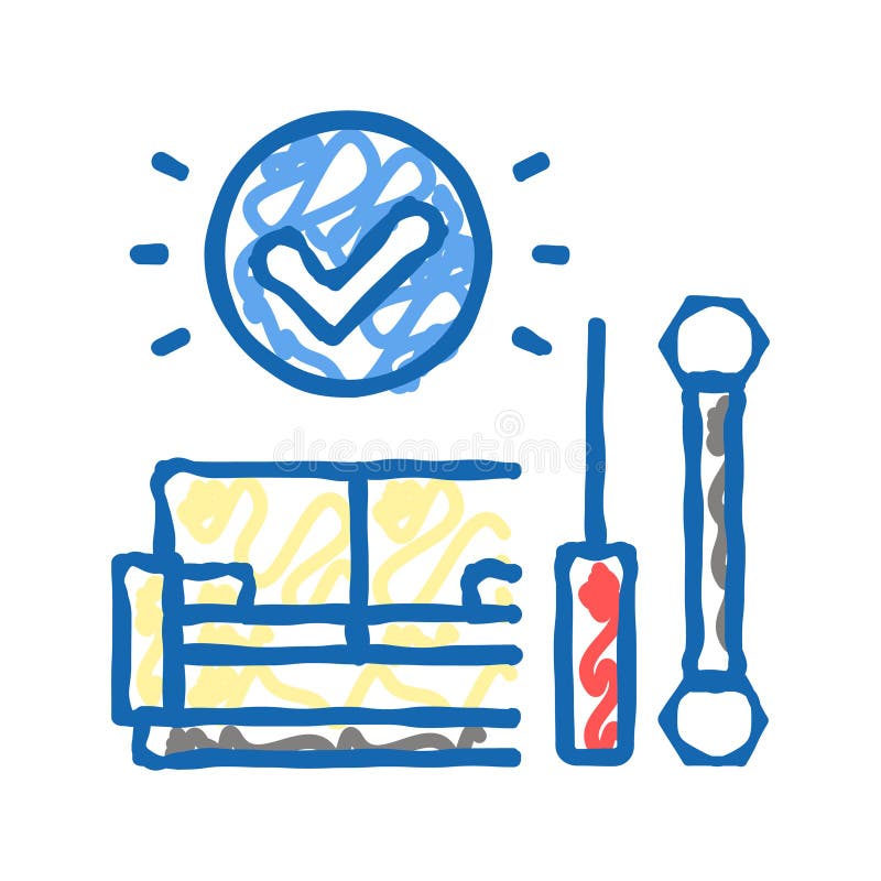 Disassembly and Assembly of Sofa Icon Doodle Illustration Stock Vector ...